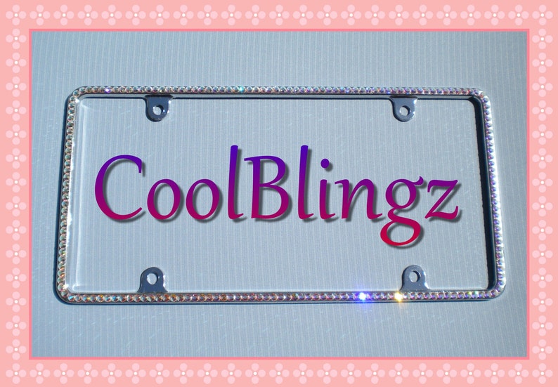 Small Diamond Sparkle Rhinestone CRYSTAL AB License Plate | Etsy