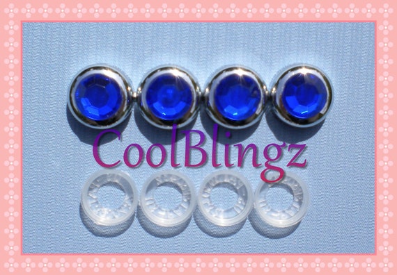 COBALT BLUE Rhinestone Screw Caps Covers for Crystal Bling - Etsy