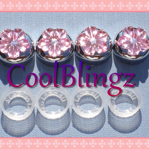 CLEAR FLOWER Rhinestone Screw Caps Covers for Crystal Bling - Etsy