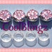 CLEAR FLOWER Rhinestone Screw Caps Covers for Crystal Bling License ...