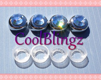 Blue Crystal Rhinestone License Plate Frame With Crystal Screw Caps - Etsy