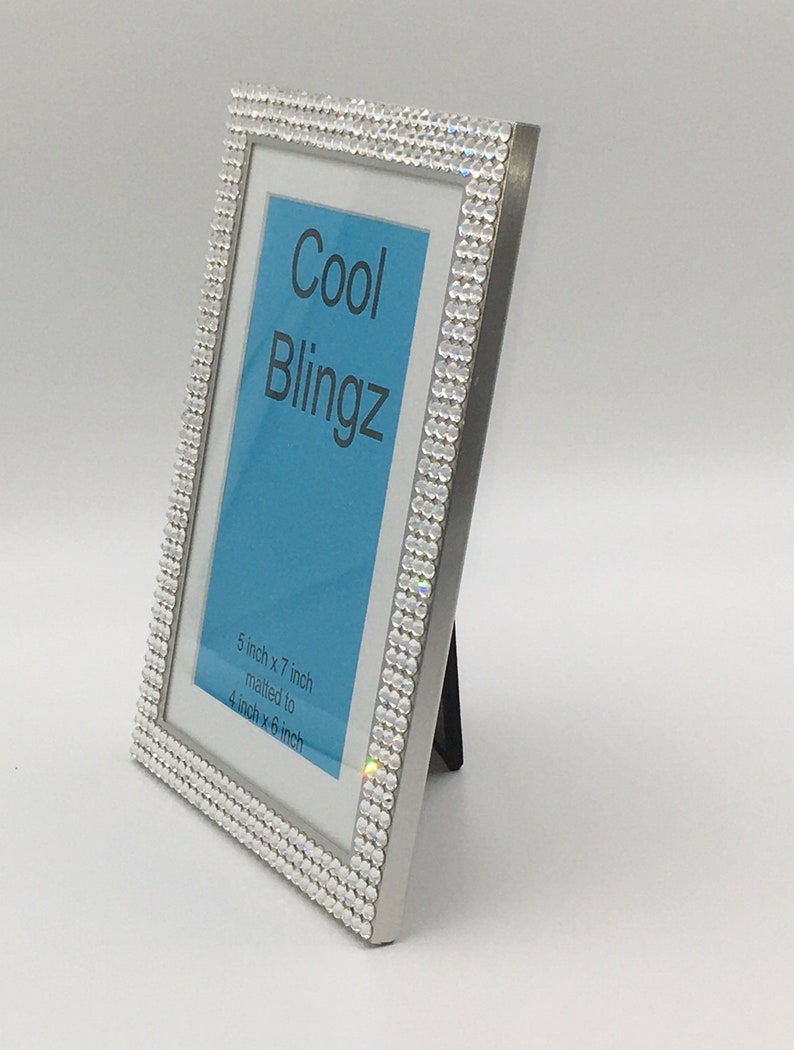 Swarovski Crystal Bling Photo Picture Frame 4" X 6" or 5" X 7" - 3 Rows ...