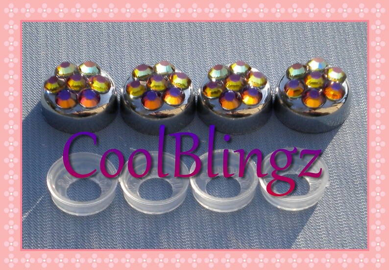 VOLCANO Crystal Screw Caps Covers for Rhinestone Bling License | Etsy