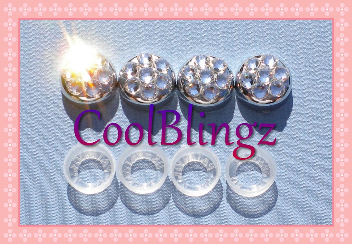 CRYSTAL Screw Caps Covers for Rhinestone Crystal License Plate Frame ...