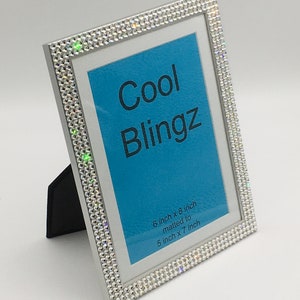 Swarovski Crystal Bling Photo Picture Frame 5" X 7" or 6" X 8" - 3 Rows ...