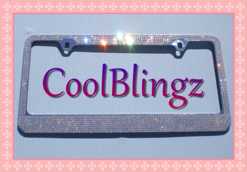Luxury Bling License Plate Frame - With 8 Rows Clear Swarovski Crystals ...