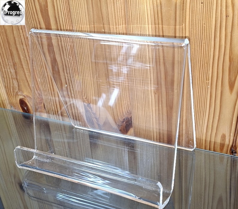 Clear Acrylic Display Easel Stand – Desktop Holder for Books, Magazines ...