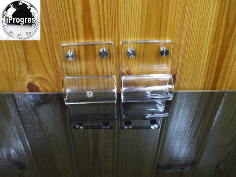 Two Pcs Clear Acrylic Brackets Holders Supports for Window | Etsy