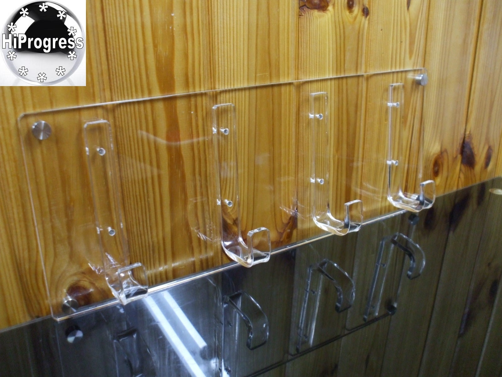 Modern Acrylic Wall Hanger Rack With Four Hooks - Etsy