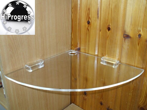 Wall Clear Corner Acrylic Shelf for Electronics Lamp Router - Etsy