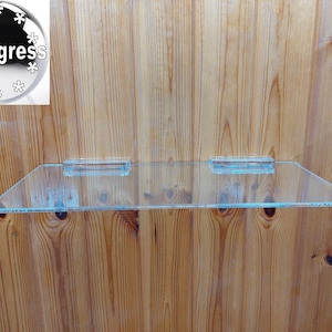 Wall Clear Acrylic Shelf With Two Acrylic Shelf Brackets - Etsy