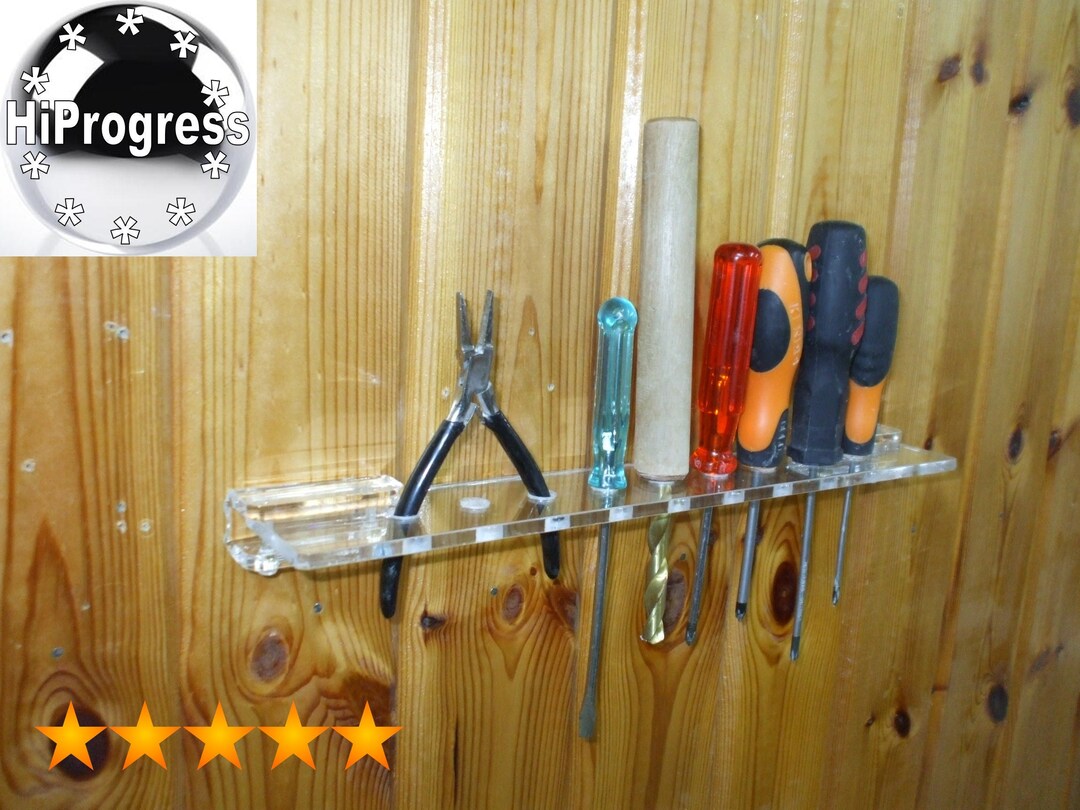 Elegant Clear Acrylic Wall Holder Mount Rack Organizer for Tools - Etsy