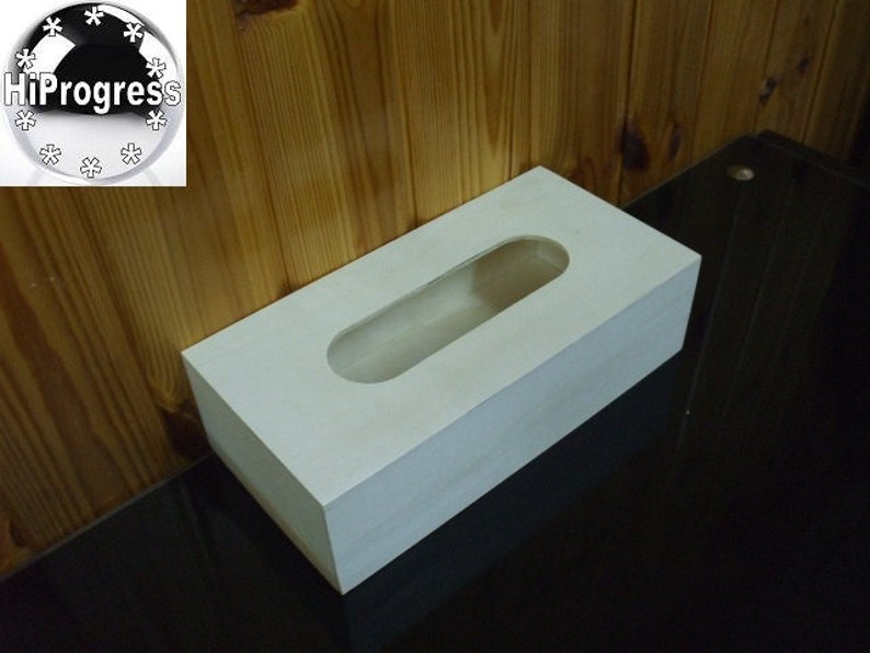 Unfinished Plain Natural Wood Slotted Box for Tissue - Etsy