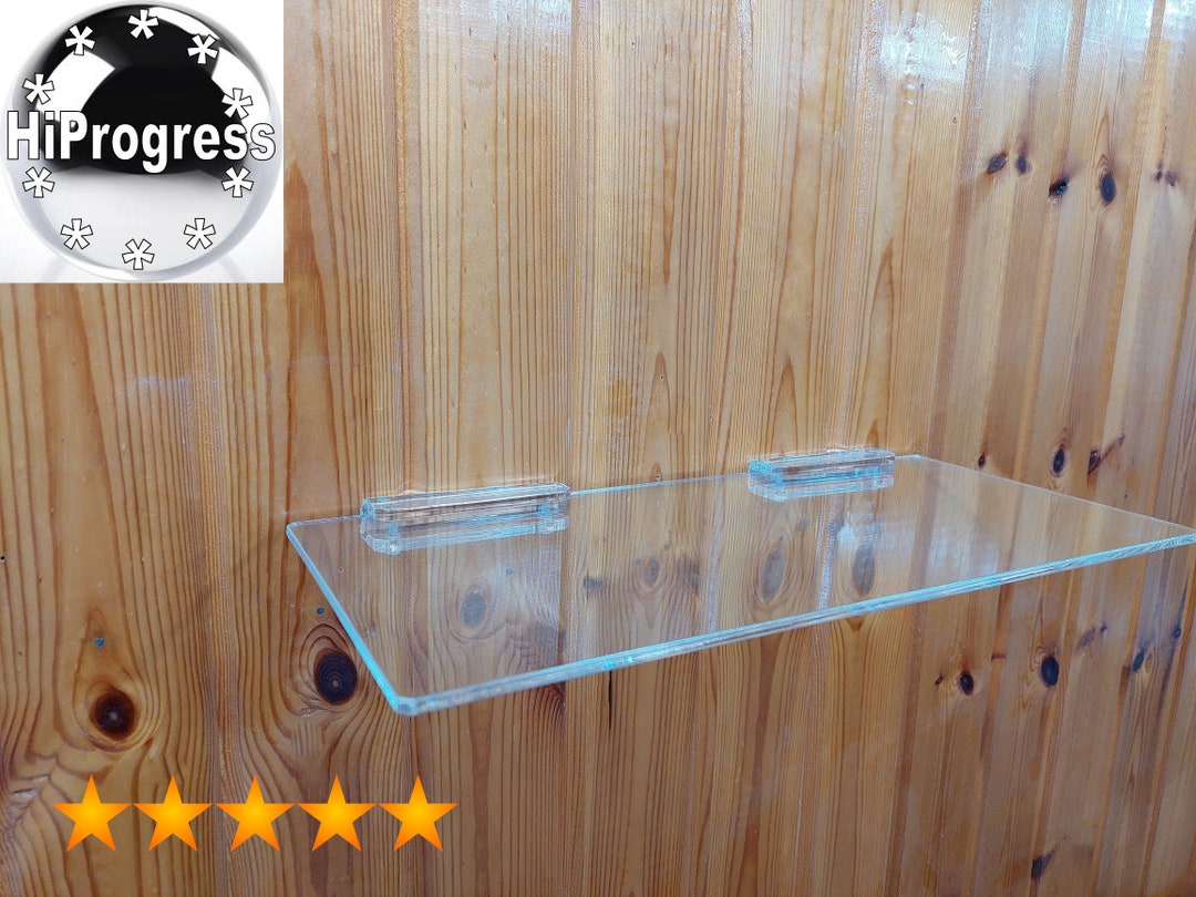 Wall Clear Acrylic Shelf With Two Acrylic Shelf Brackets - Etsy