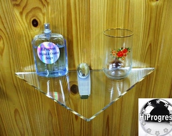 Wall Clear Acrylic Plexi-glass Square Shelf With One Bracket | Etsy