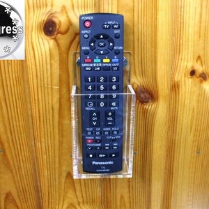 TV Cable or Satellite Decoder Receiver Remote Control Wall Holder Stand ...
