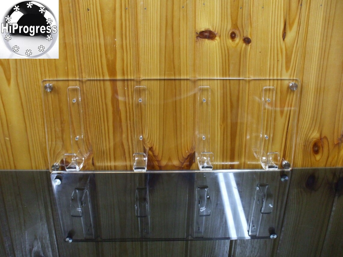 Modern Acrylic Wall Hanger Rack With Four Hooks - Etsy