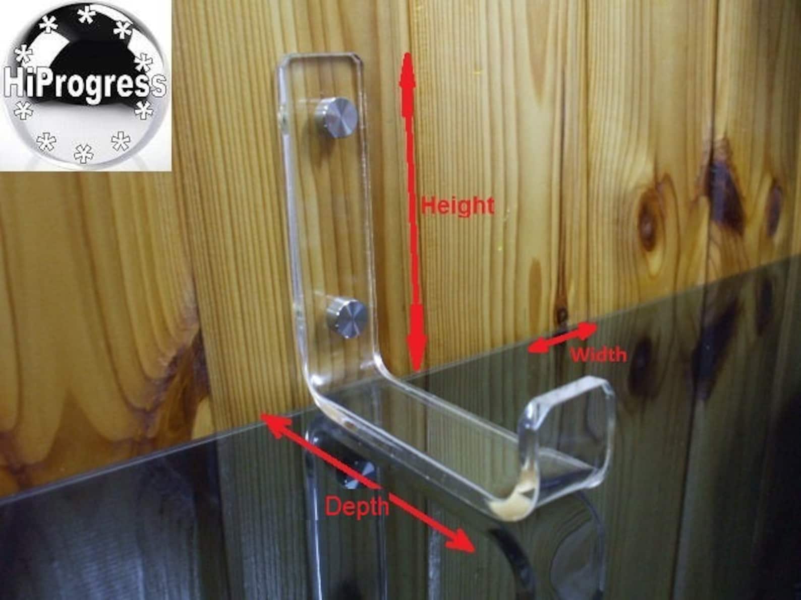 Custom Clear Acrylic Hook Holder Bracket Support for Wall - Etsy