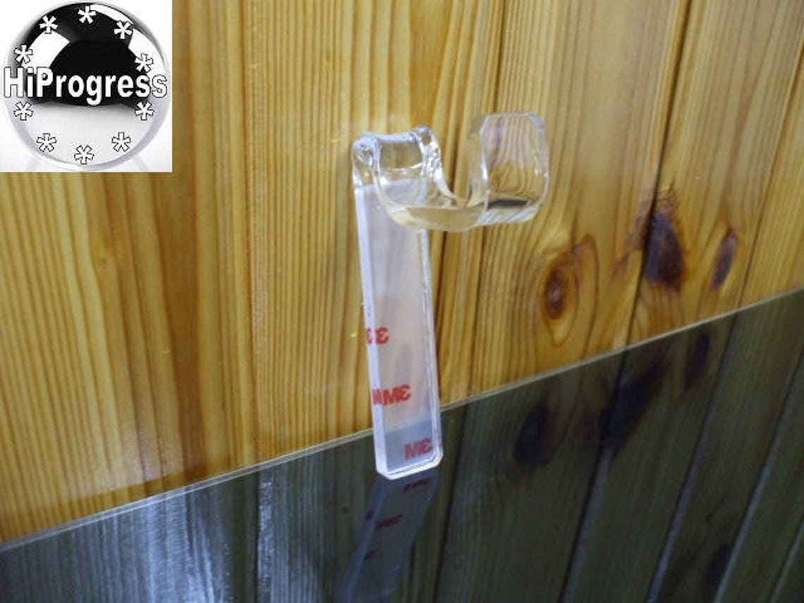 Clear Transparent Acrylic Hook for Kitchen Bathroom Wall Installation ...