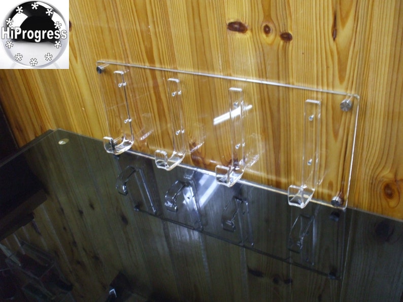 Modern Acrylic Wall Hanger Rack With Four Hooks - Etsy