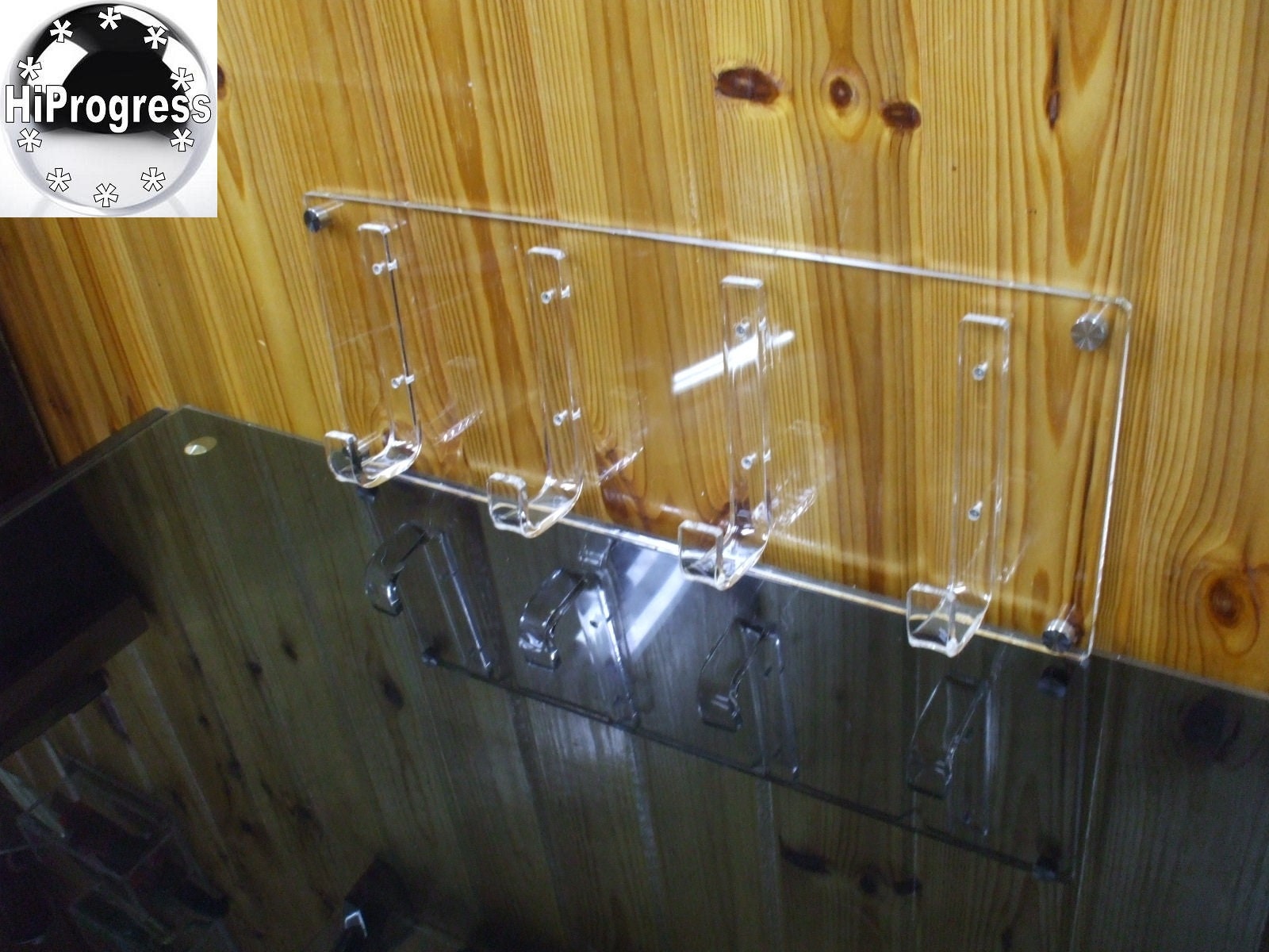 Modern Acrylic Wall Hanger Rack with Four Hooks | Etsy