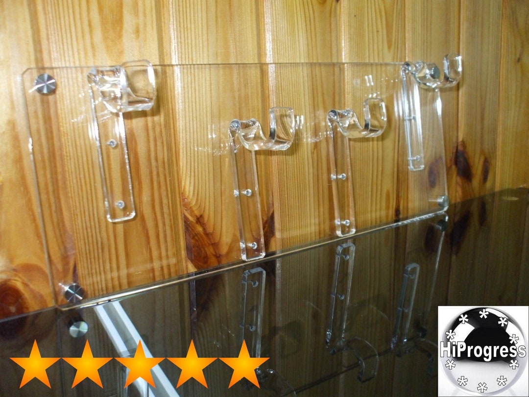 Modern Acrylic Wall Hanger Rack With Four Hooks - Etsy