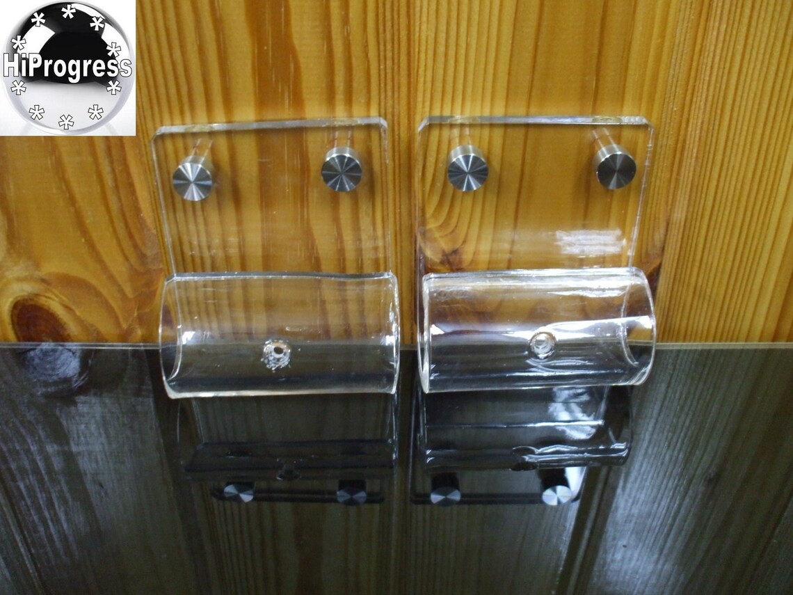 Two Pcs Clear Acrylic Brackets Holders Supports for Window - Etsy