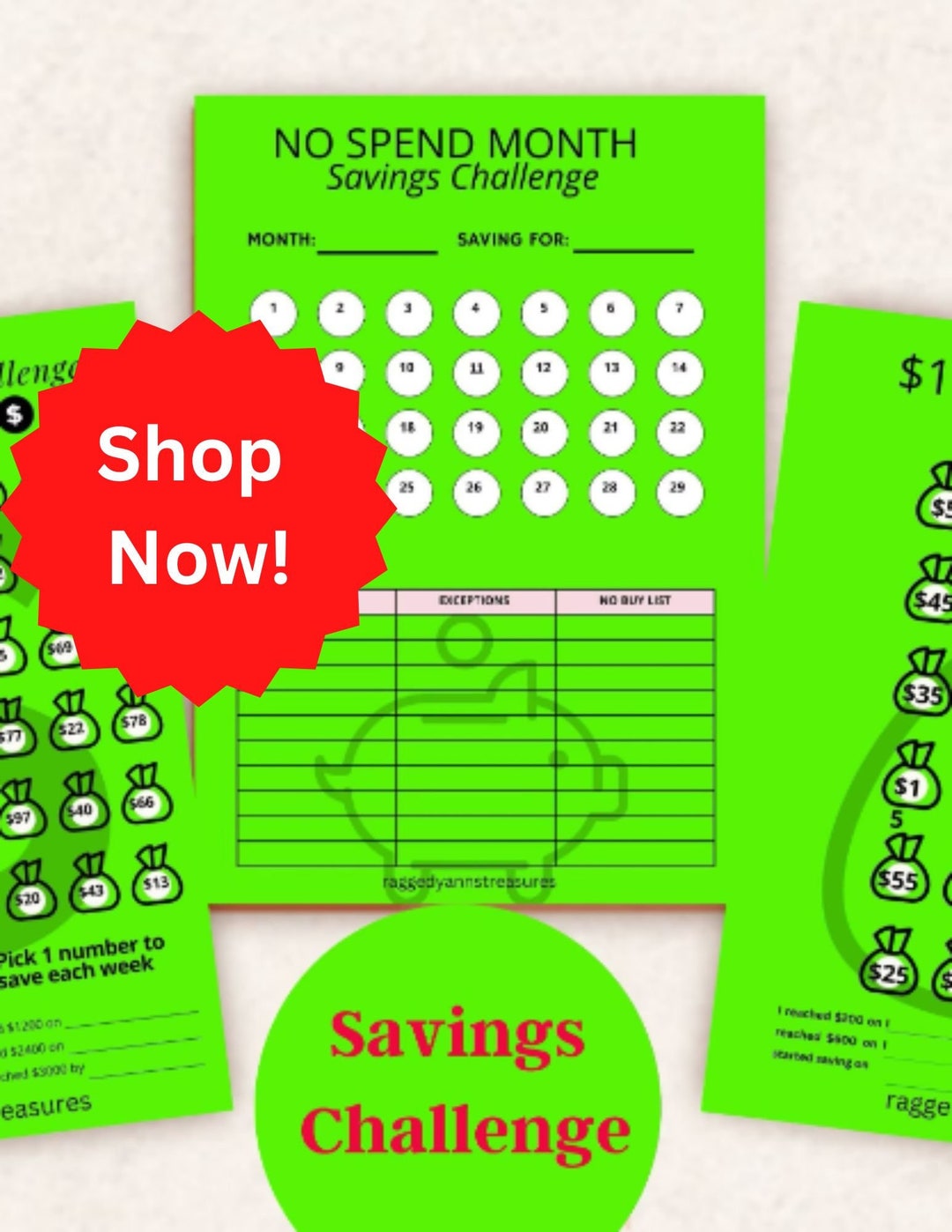 savings-challenge-printable-savings-challenge-bundle-etsy