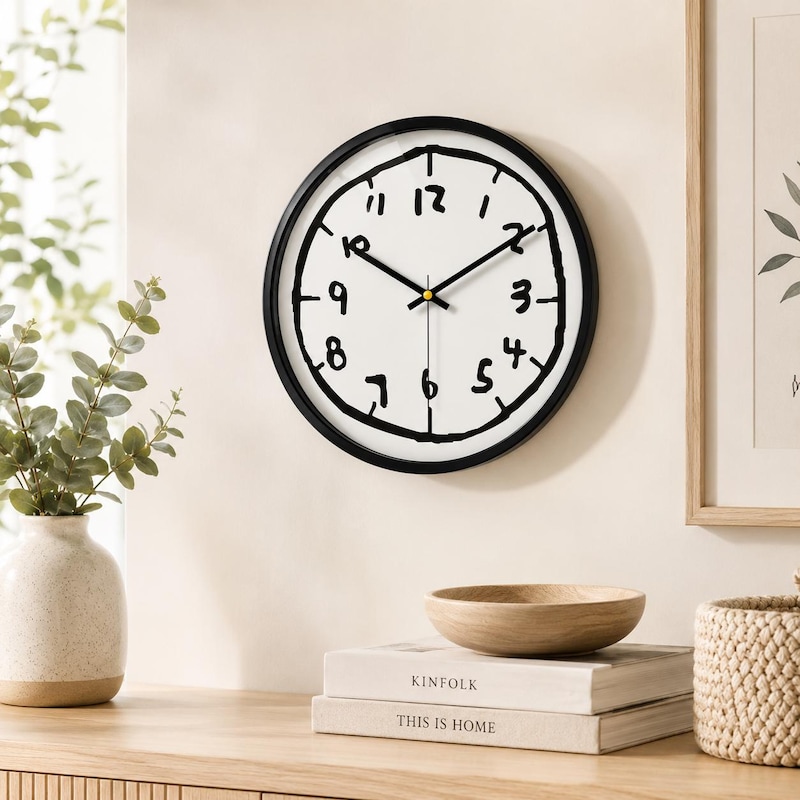 Glass Simple Wall Clock - Etsy