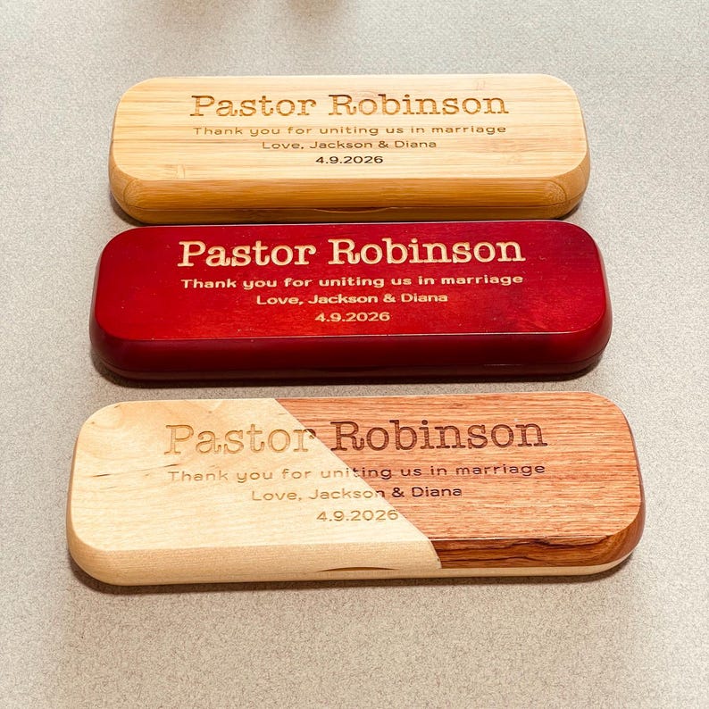 Personalized Wooden Pen Gift Set: Engraved PASTOR APPRECIATION - Etsy