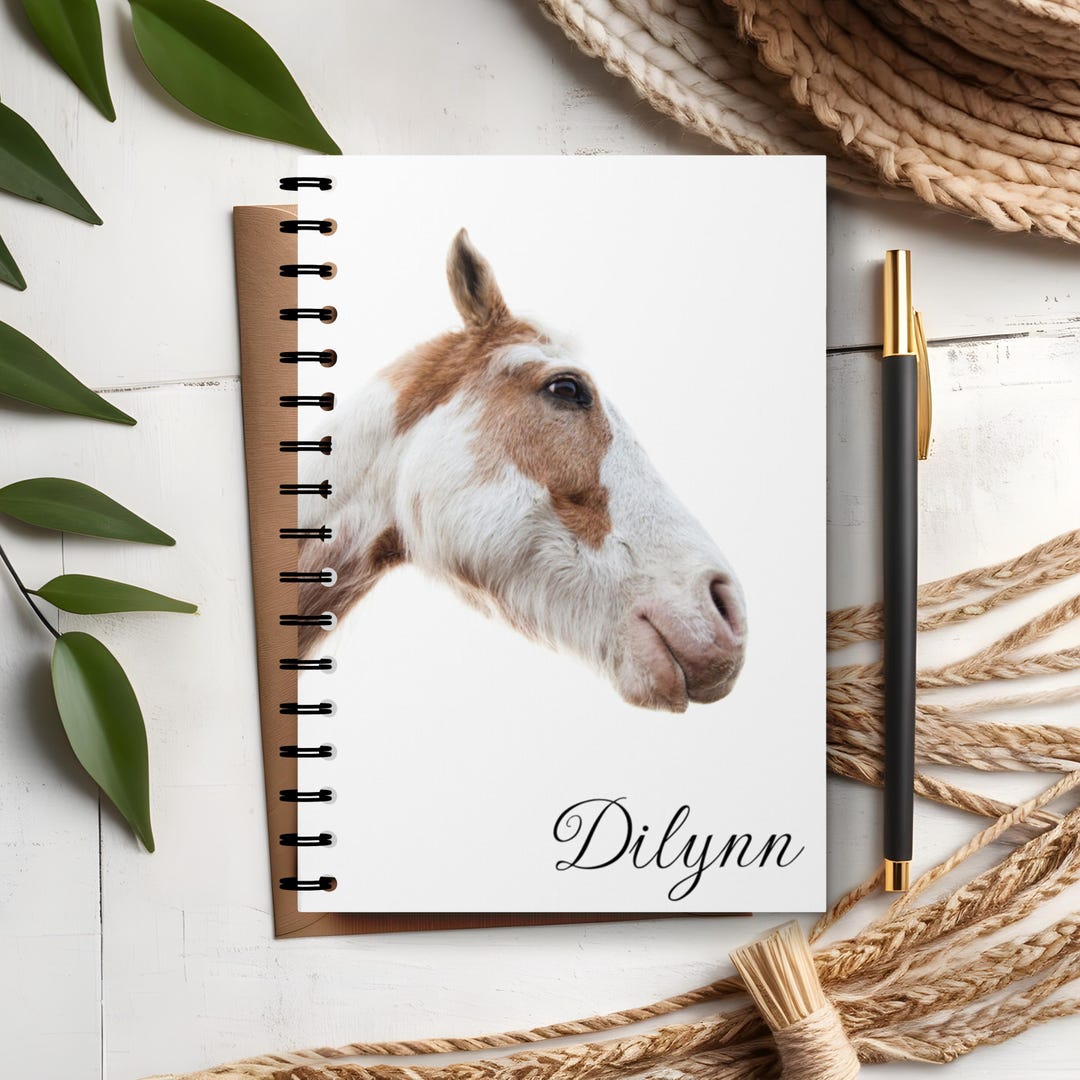 Custom Horse Notebook, Horse Photography, Gift for Horse Lover, Horse ...