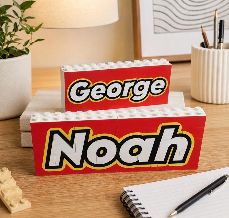 Personalised Name Brick Block - Lego Compatible - Etsy UK