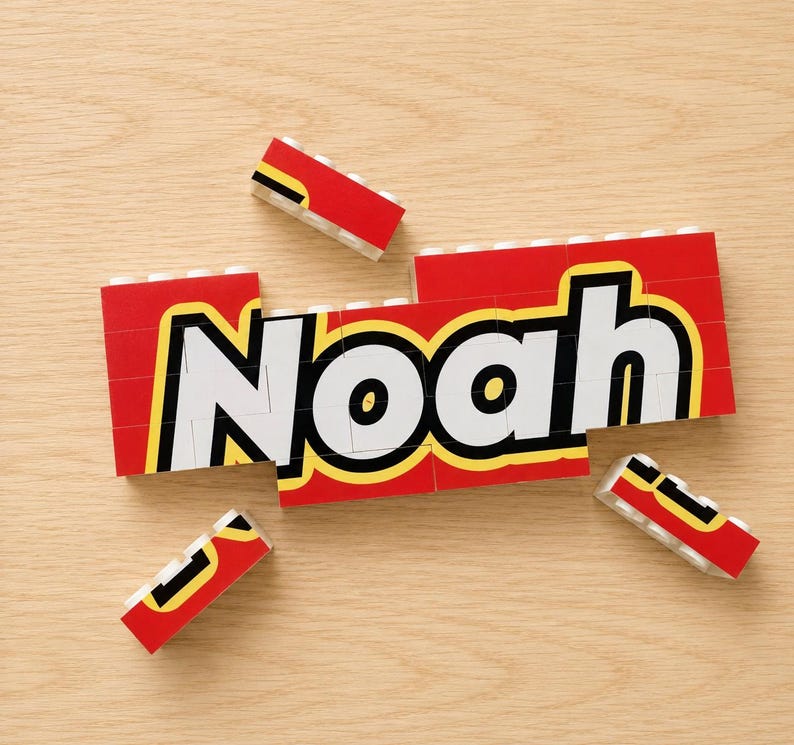 Personalised Name Brick Block - Lego Compatible - Etsy UK