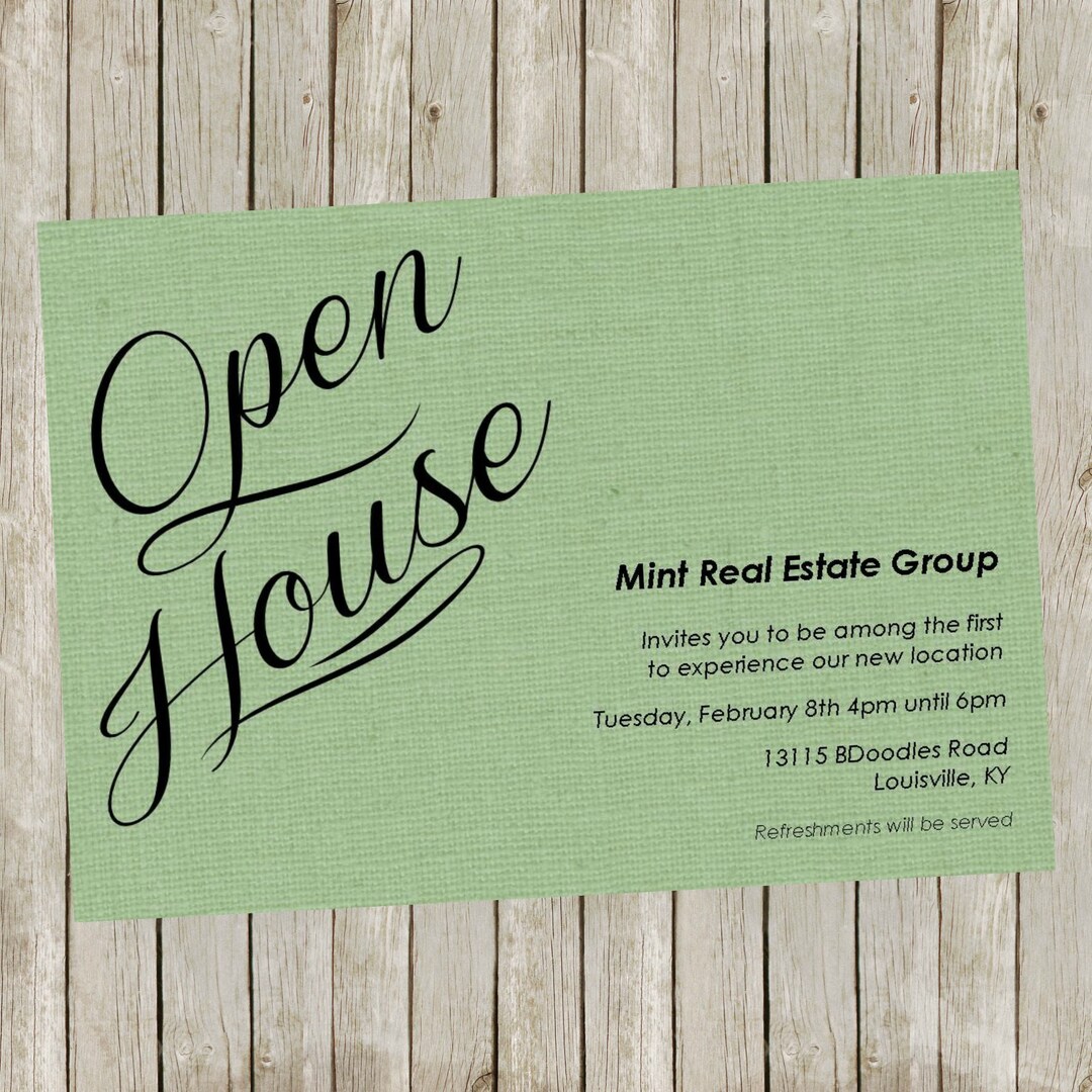Printable Grand Opening or Open House Invitations, Personalized, 5x7 # ...