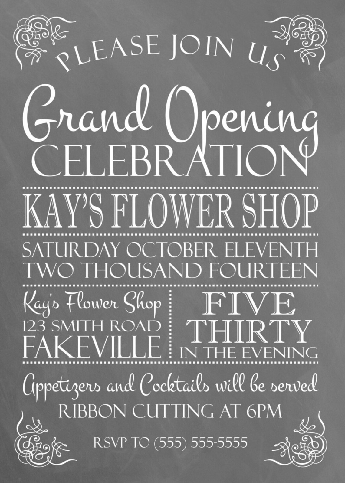 Printable Customized Grand Opening or Open House Invitations - Etsy