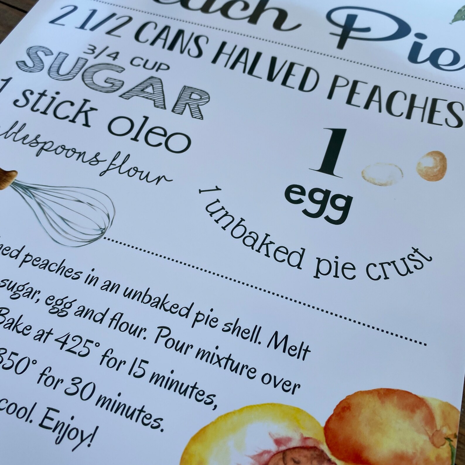 Free Shipping! Custom Family Recipe Print - Graphics to Match, Wall Art ...