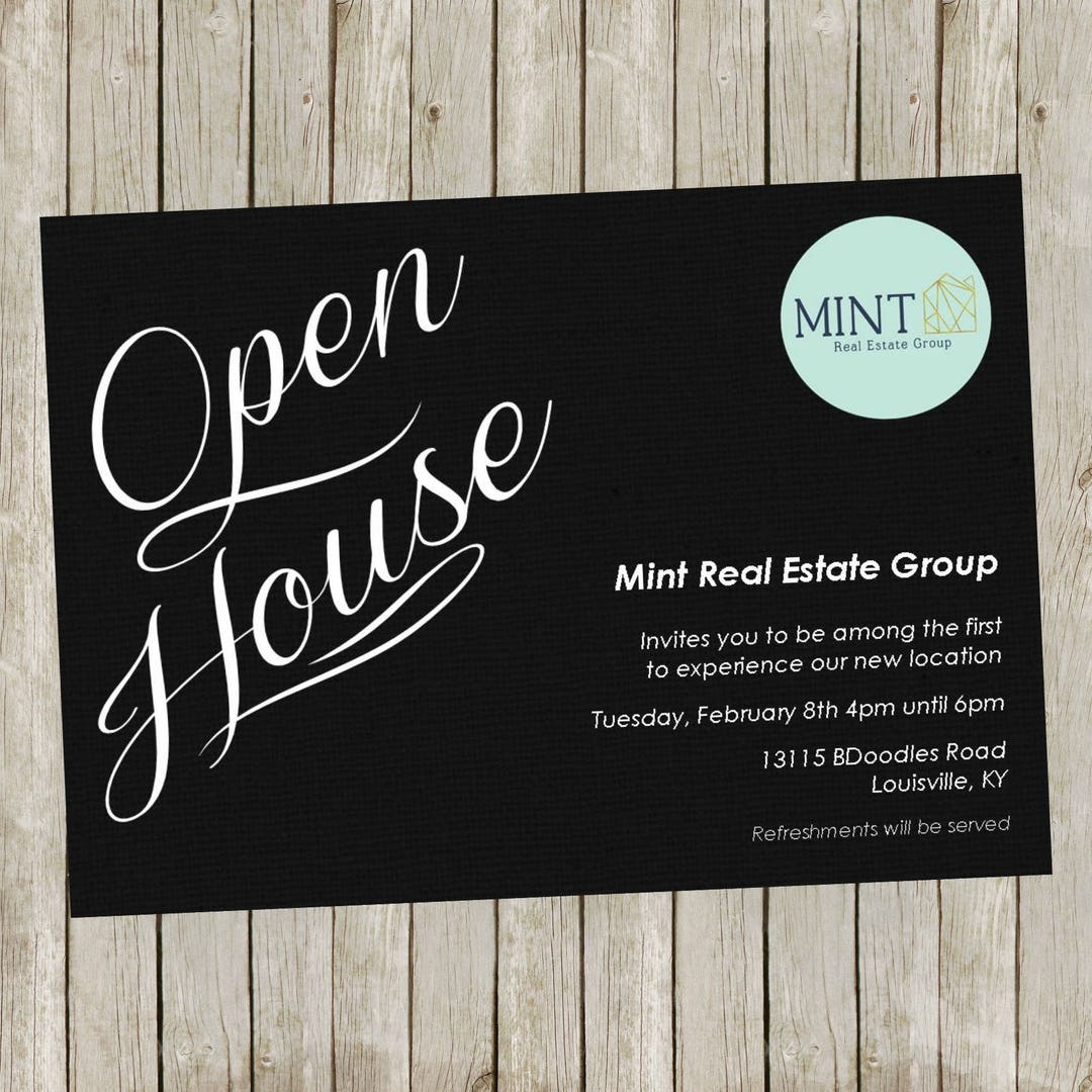 Printable Grand Opening or Open House Invitations, Personalized, 5x7 # ...