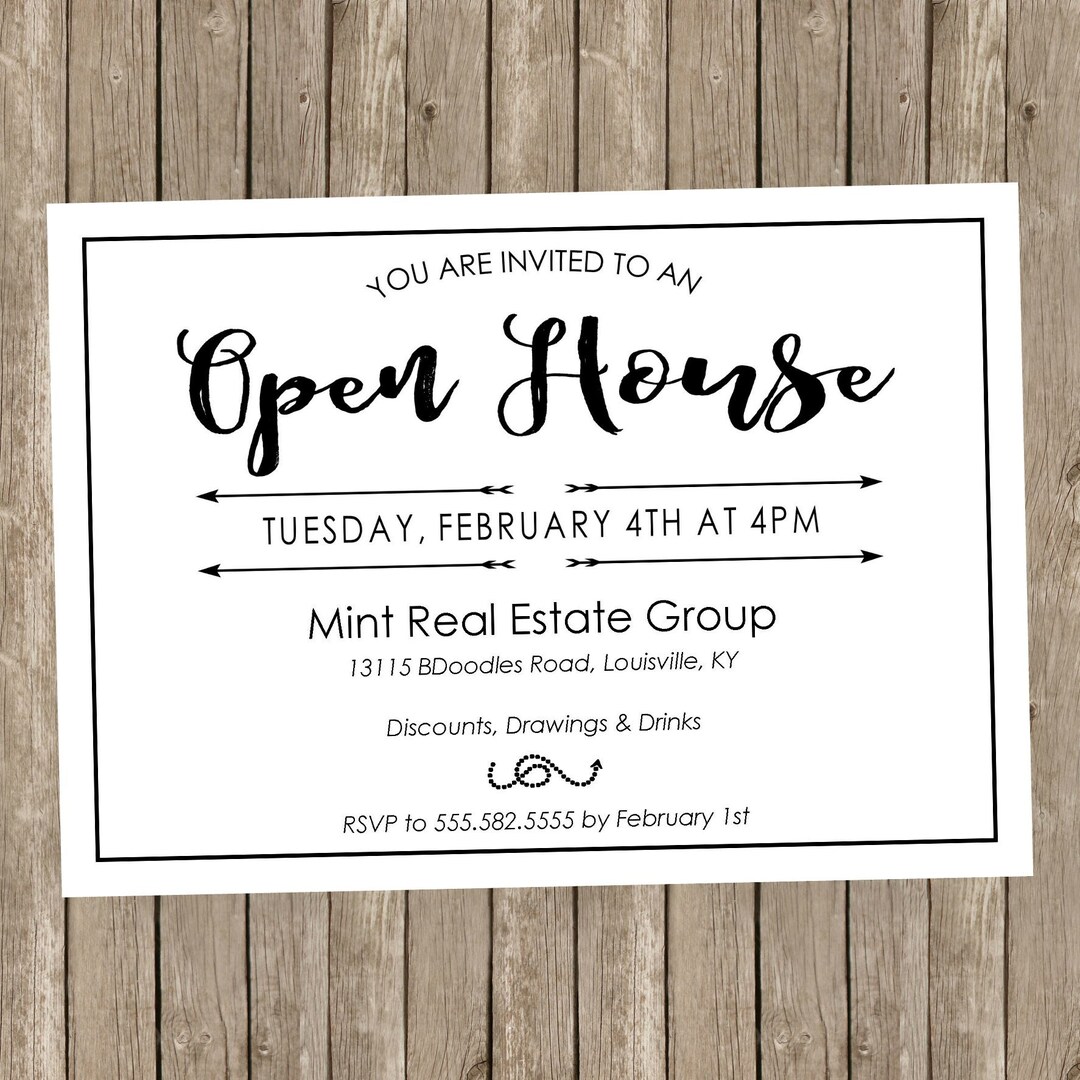 Printable Grand Opening or Open House Invitations, Personalized, Your ...