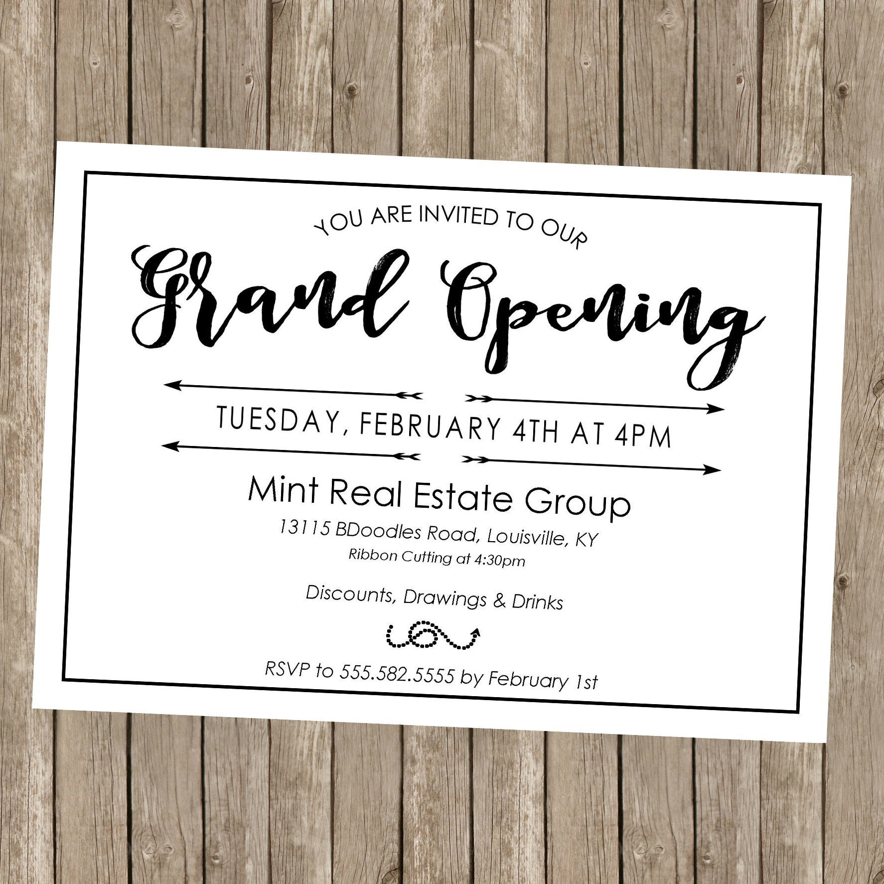 Printable Grand Opening or Open House Invitations | Etsy
