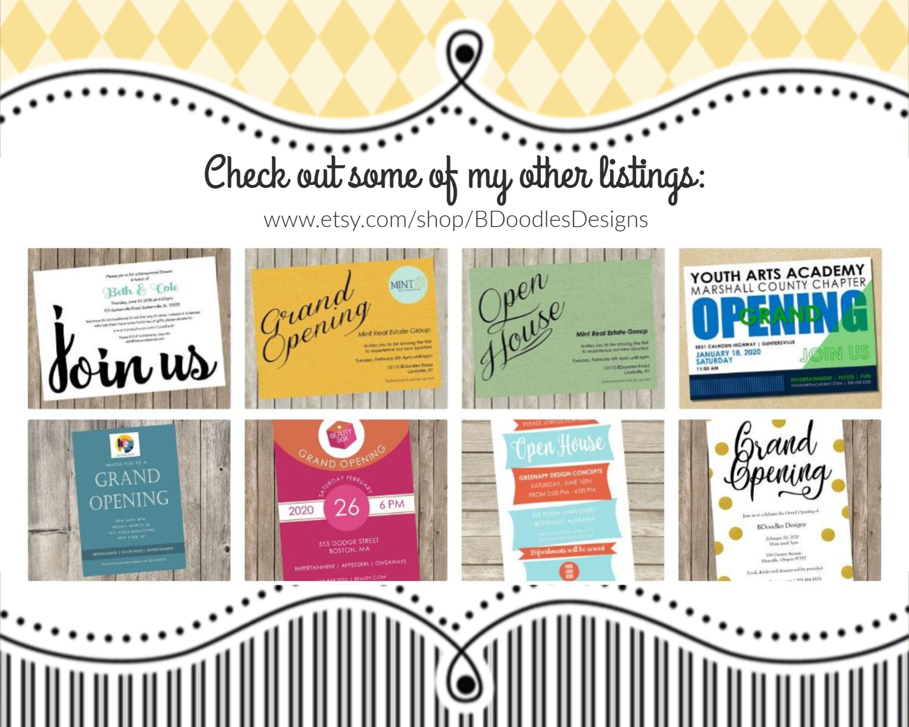 Printable Grand Opening or Open House Invitations | Etsy