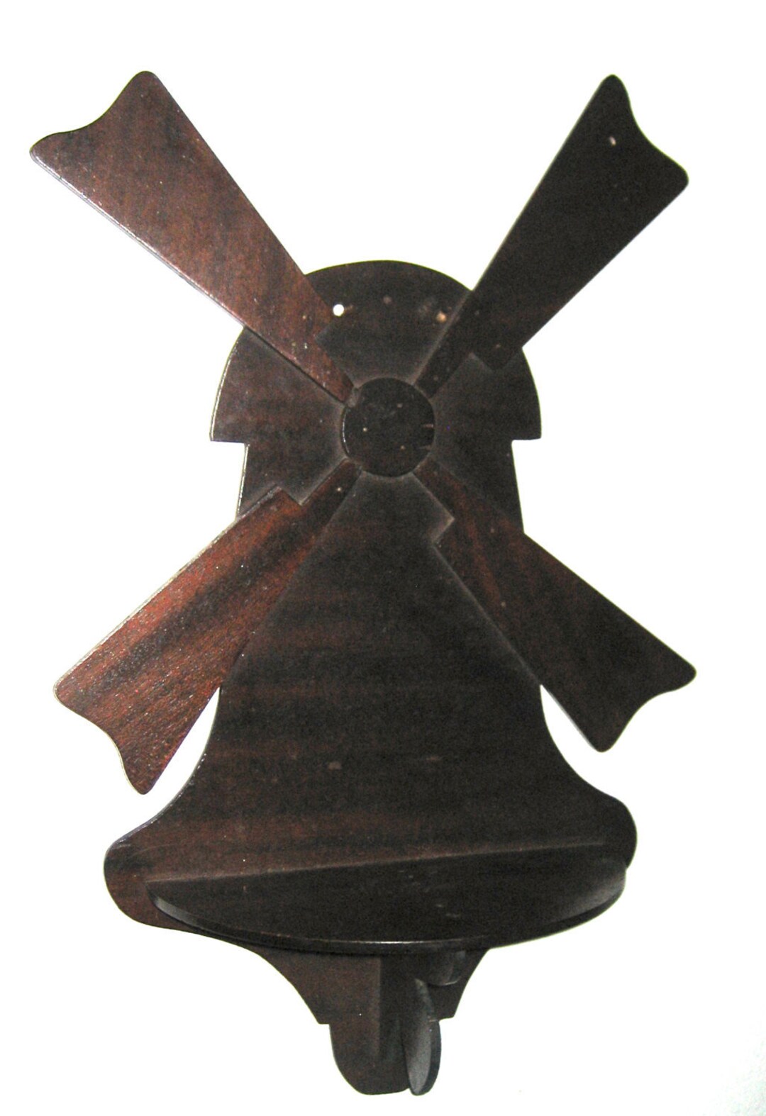Vintage Handmade Wood Shelf Wall Hanging in a Windmill Shape 30s Era ...
