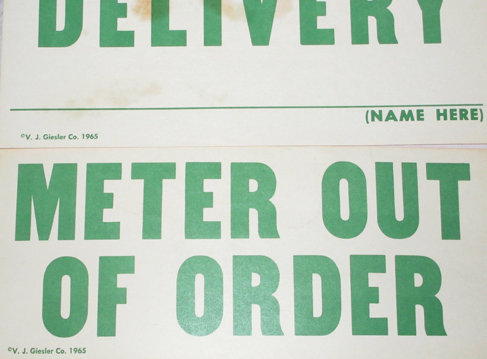 Vintage 60s Lot of 3 Card Stock Help Signs Double Sided Made - Etsy