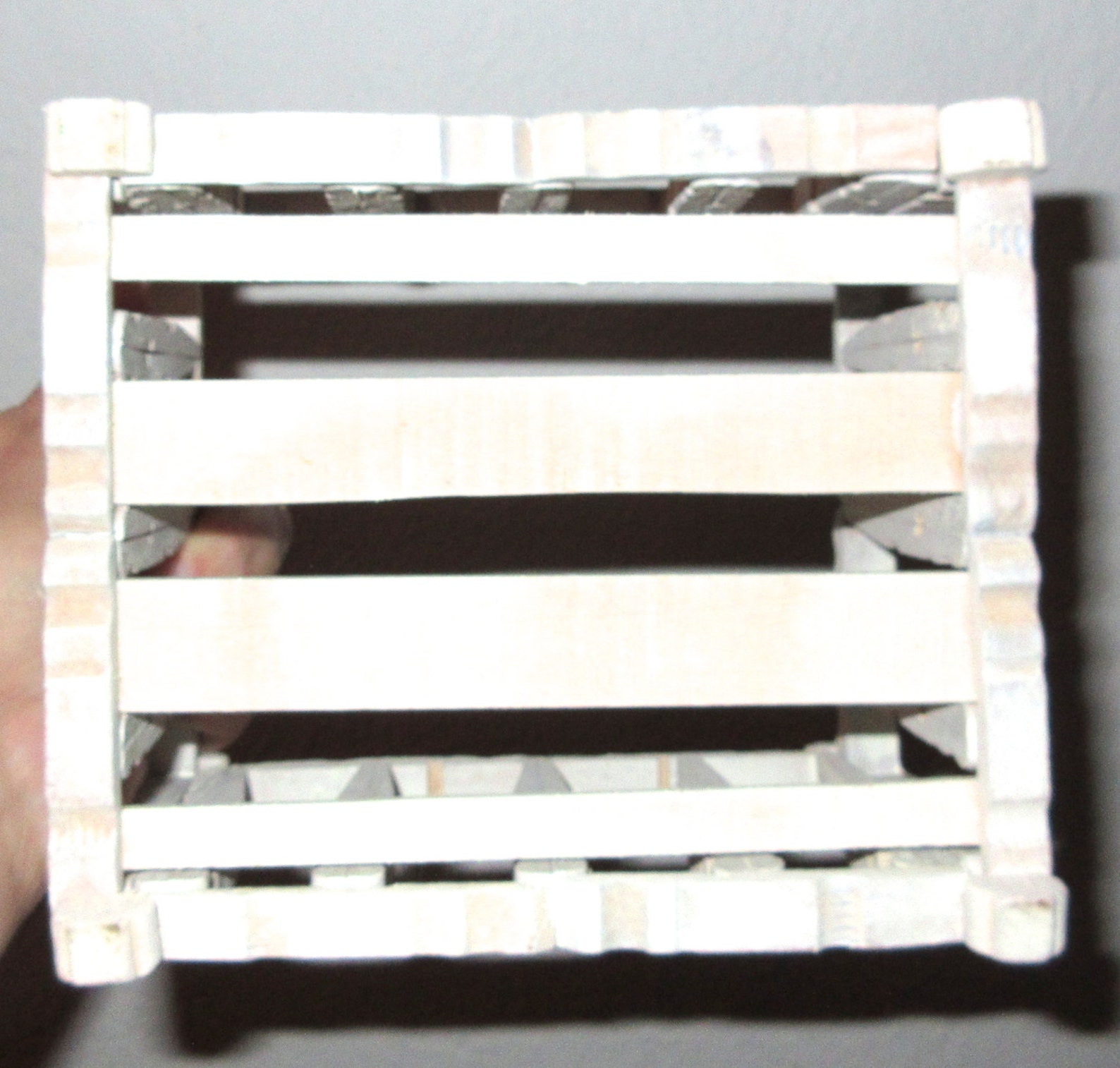 Vintage Folk Art Hand Made Wood Clothes Pin Box or Doll Bed - Etsy