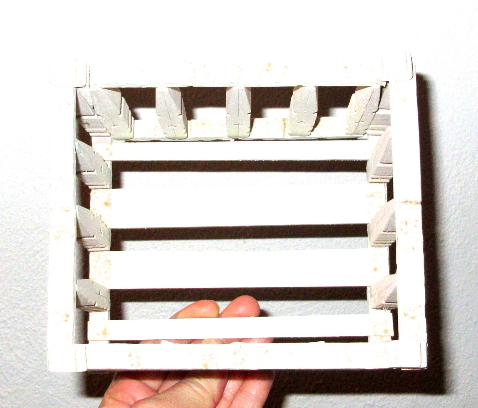 Vintage Folk Art Hand Made Wood Clothes Pin Box or Doll Bed - Etsy