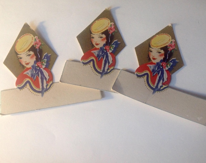 3 Vintage Paper Table Place Cards Seating Name Tags - Etsy