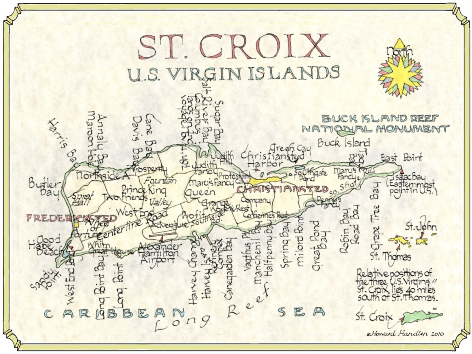 St. Croix Map - Etsy