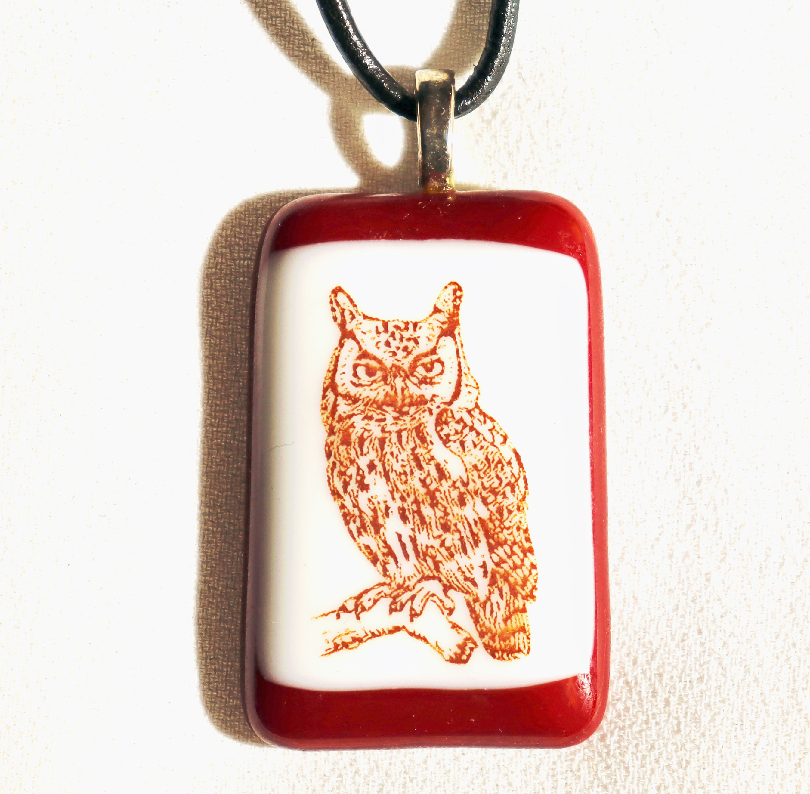 Fused Glass Photo Pendant "hedwig" - Etsy UK