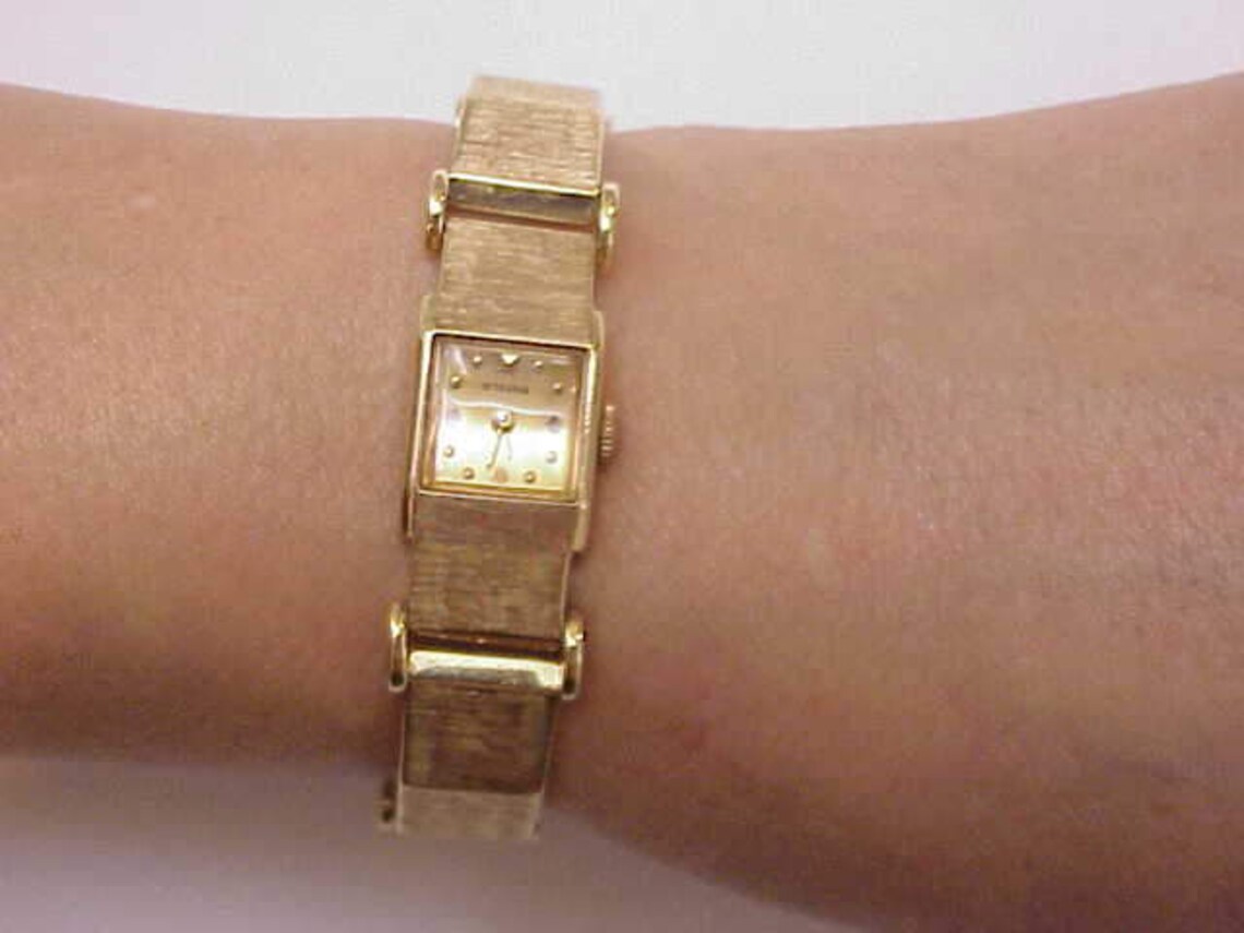 Ladies Antique 14k Solid Gold Bracelet & Case Watch by Otto Grun - Etsy