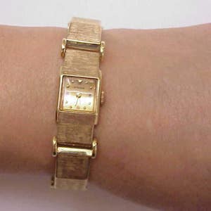Ladies Antique 14k Solid Gold Bracelet & Case Watch by Otto Grun - Etsy
