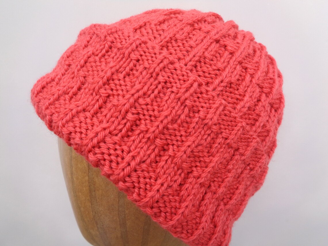 Cinnamon Red Hat for Men Hand Knit Warm Wool Watch Cap - Etsy